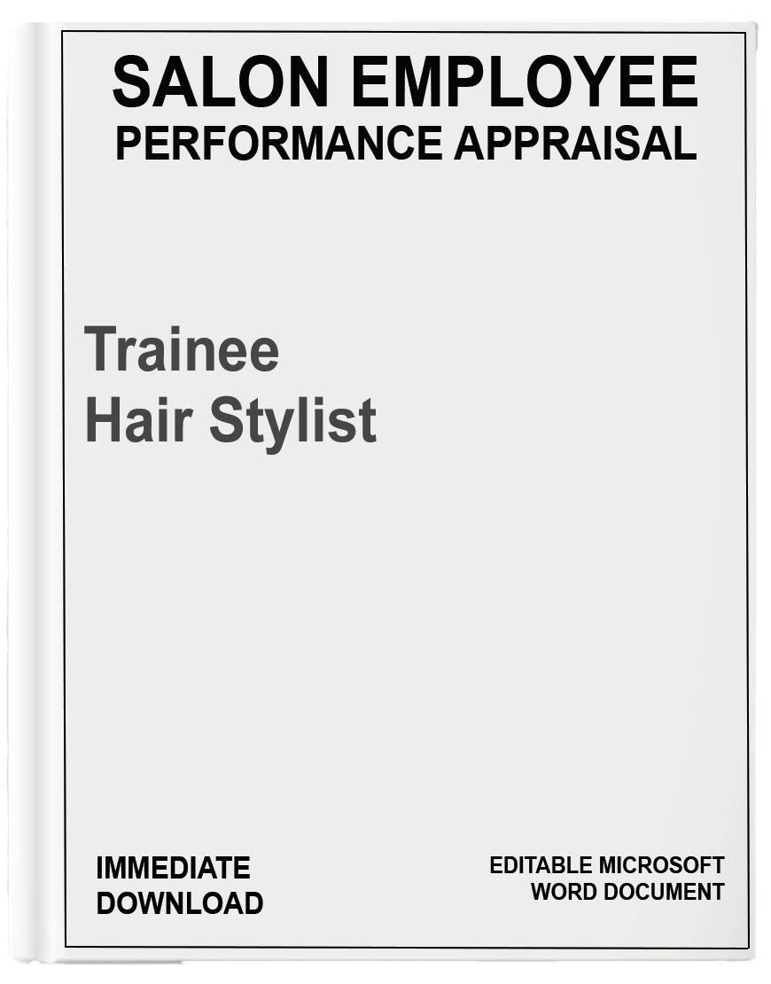 Salon Performance Appraisal | Trainee Hair Stylist - Salon Management ...